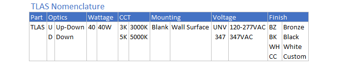 TLASD40 - Tamlite Canada